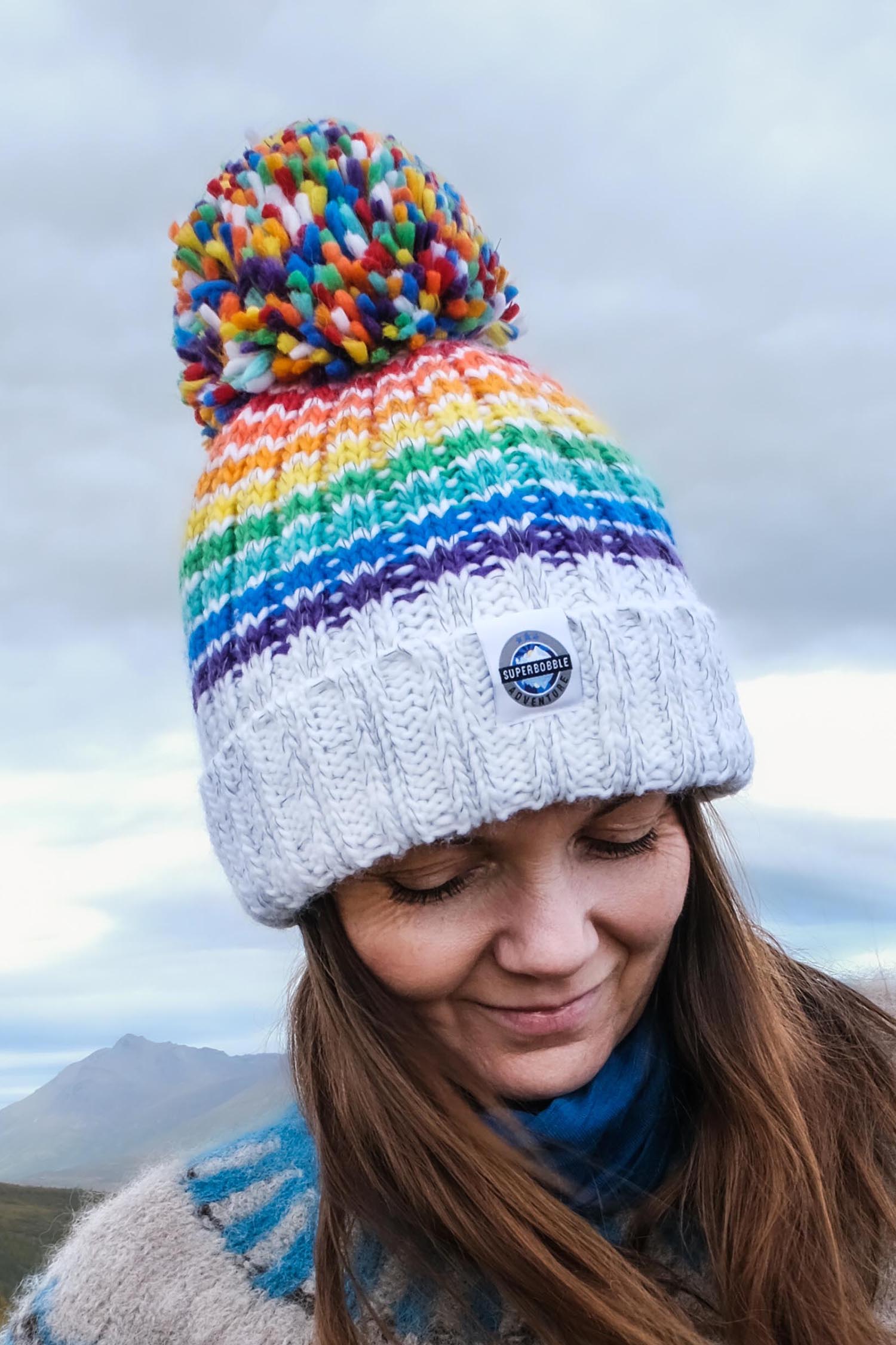 Glacier Rainbow Reflective Super Bobble Hat – SuperBobble
